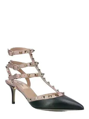 Valentino Garavani Rockstud Caged Pumps Neutrals
