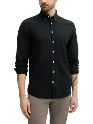 LINDBERGH Button-down Long-sleeve Shirt - Black
