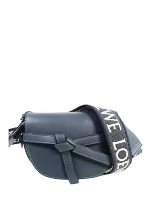 Loewe Mini Gate Leather Shoulder Bag - Blue
