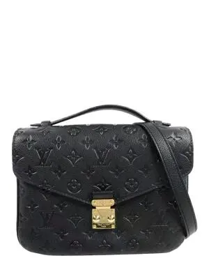 LOUIS VUITTON Pochette Metis Monogram Empreinte Shoulder Bag - Black