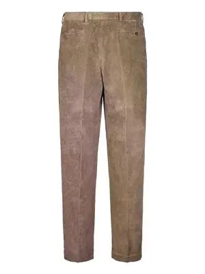 CELLAR DOOR Pleated Corduroy Trousers - Neutrals