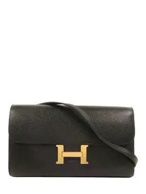 Hermès Constance To Go Leather Shoulder Bag Black