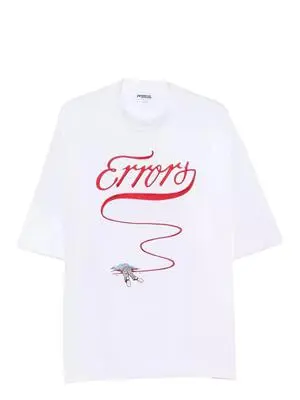 HOUSE OF ERRORS Embroidered High-neck T-shirt - White