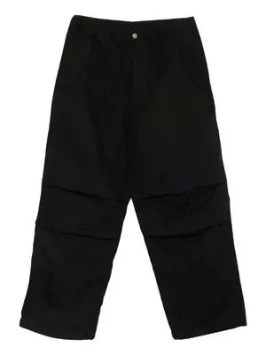 Carhartt Work In Progress Fletcher Elasticated-waist Logo-patch Trousers - Black