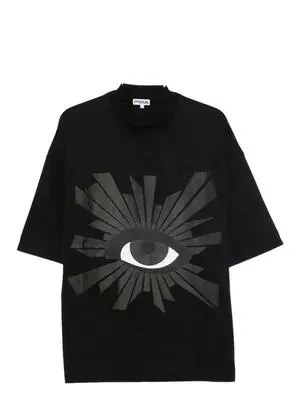 HOUSE OF ERRORS Graphic-print High-neck T-shirt - Black