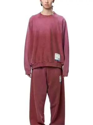 Mihara Yasuhiro Sun Faded Like Distressed Sweatshirt - Red
