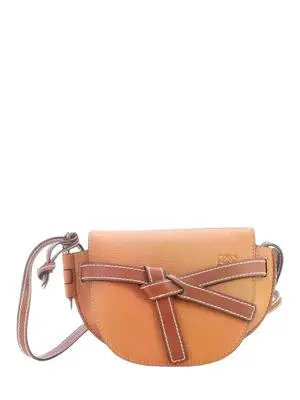 Loewe Gate Shoulder Bag Leather Mini Crossbody Bag Brown