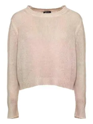 Avant Toi Fine-knit Ribbed-trim Sweatshirt Neutrals