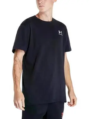 Under Armour Logo-embroidered Heavyweight T-shirt - Black
