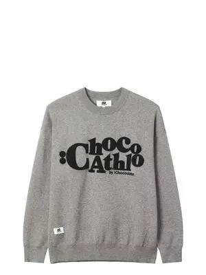 CHOCOOLATE Logo-print Drop-shoulder Sweatshirt - Grey