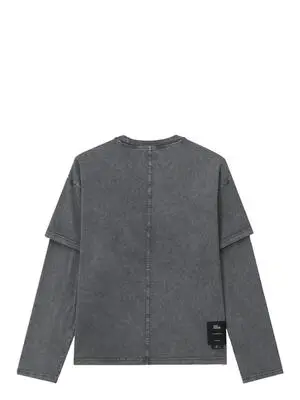 Izzue Layered-sleeve Panelled T-shirt - Grey