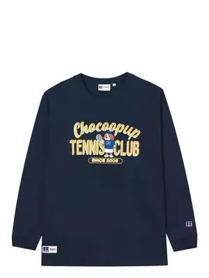 CHOCOOLATE Graphic-print Long-sleeved T-shirt - Blue