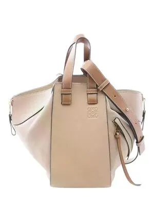 Loewe 2010-2026 Small Grained Calfskin Drawstring Hammock Bag Satchel - Neutrals