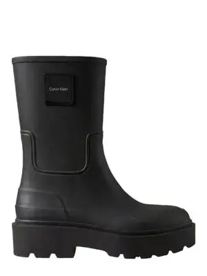 Calvin Klein Logo-patch Chunky Boots - Black