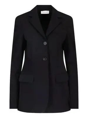 Sportmax Notched-lapels Single-breasted Blazer - Black