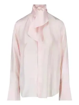 SA SU PHI Tie-neck Silk Shirt - Pink