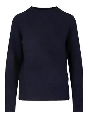 DRUMOHR Raglan-sleeve Merino Wool Sweater - Blue