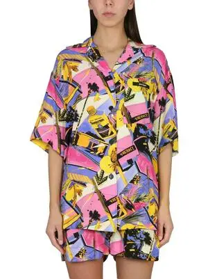 Palm Angels Printed Short-sleeve Shirt - Pink
