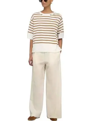SEMICOUTURE Jhonny Wide-leg Trousers - Neutrals