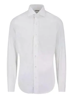 BARBA NAPOLI Long-sleeve Cotton Shirt - White