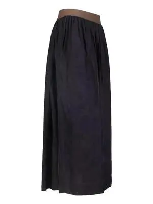 UMA WANG Jacquard-woven Gathered Skirt - Black