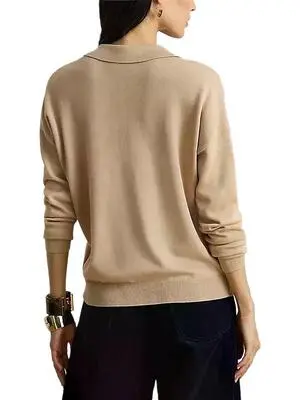 Ralph Lauren V-neck Spread-collar Sweater - Neutrals