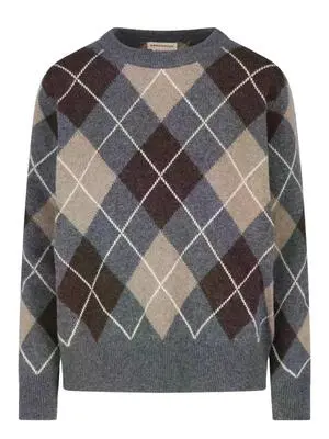 &daughter Ava Argyle Wool Sweater - Grey