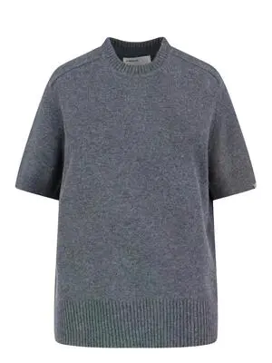 EXTREME CASHMERE Short-sleeve Ribbed Sweater