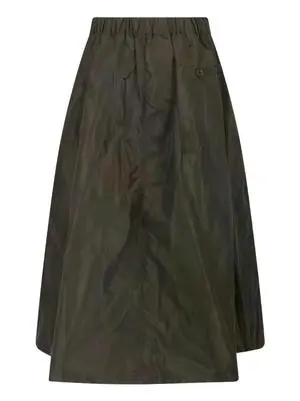 Aspesi Pleated A-line Midi Skirt - Brown
