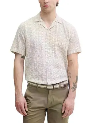 LINDBERGH Geometric-print Camp-collar Shirt