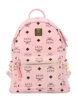 Mcm Stark Studded Backpack Pink
