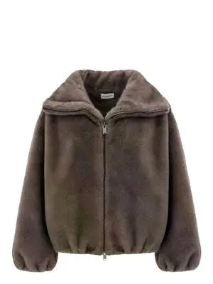 P.a.r.o.s.h Faux-fur Zip-up Jacket - Brown