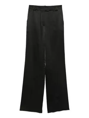Barbara Bui Satin-finish Silk Trousers - Black