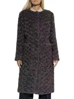 Munthe Vaina Faux-fur Coat - Grey