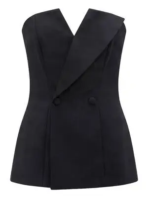 P.A.R.O.S.H Strapless Double-breasted Top
