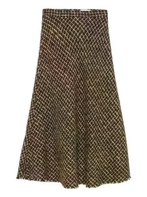 ANDIATA Tweed Midi Skirt