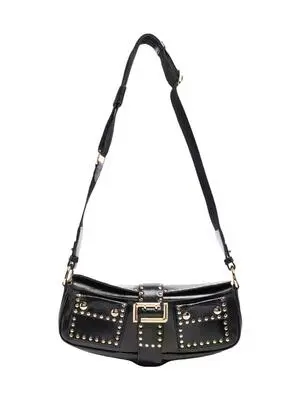 LANCEL Multipocket Studded Leather Shoulder Bag - Black