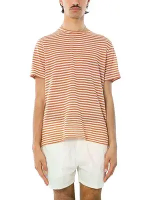 MC2 SAINT BARTH Dover Striped Short-sleeve T-shirt - Orange