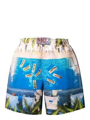 MC2 SAINT BARTH Gustavia Graphic-print Swim Shorts - Blue