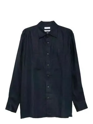 CELLAR DOOR Paul Patch-pocket Shirt - Blue