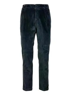 B SETTECENTO Corduroy Pleated Trousers - Blue