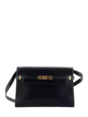 Saint Laurent Manhattan Leather Medium Shoulder Bag - Black