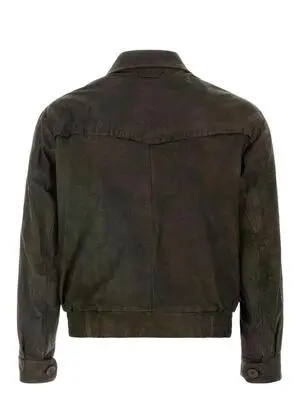 SALVATORE SANTORO Button-up Leather Jacket - Brown