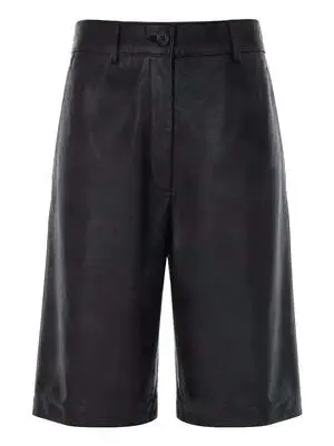 P.a.r.o.s.h Leather Shorts - Black