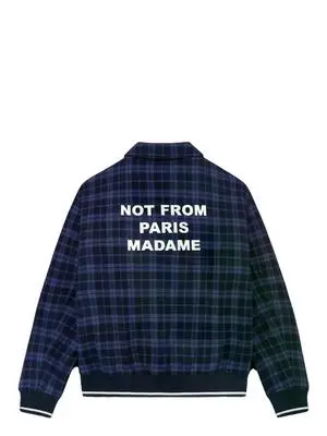 Drole De Monsieur Check Flannel Shirt Jacket - Blue