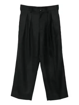Comme Des Garçons Buckle-detail Pleated Trousers - Black
