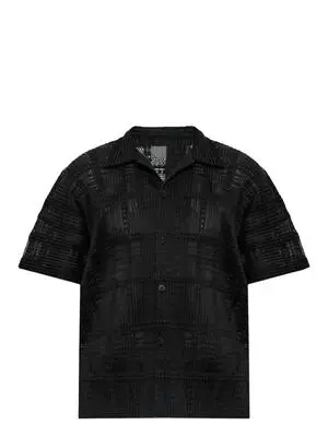 Issey Miyake Pleated Short-sleeve Shirt - Black