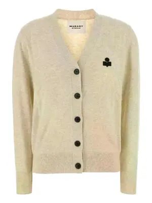 MARANT ETOILE Karina Logo-embroidered Cardigan - Neutrals