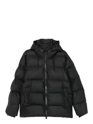 Rains Alta Hooded Quilted Jacket - Black