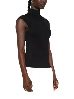 LANVIN High-neck Sleeveless Top - Black